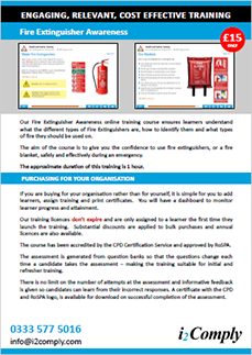 Online Fire Extinguisher Awareness Training Course | i2Comply