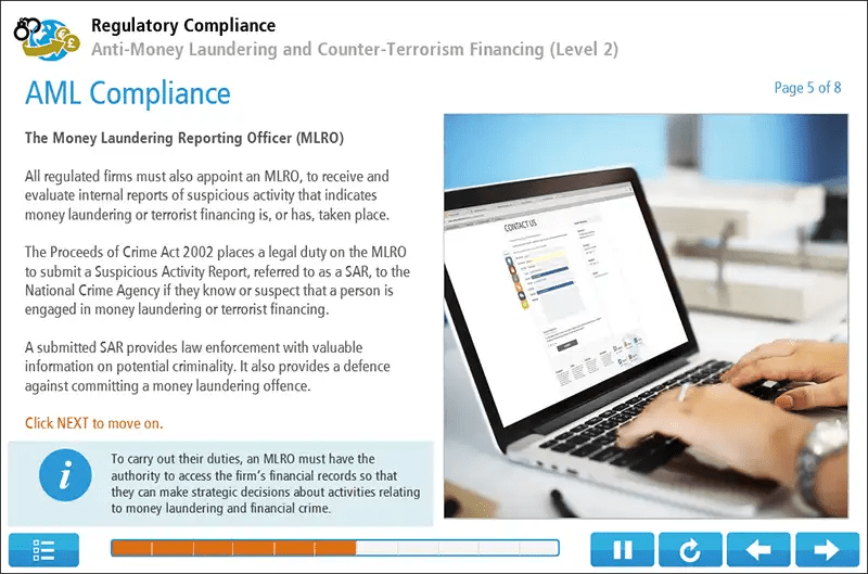 Online Anti-Money Laundering Training Course | i2Comply